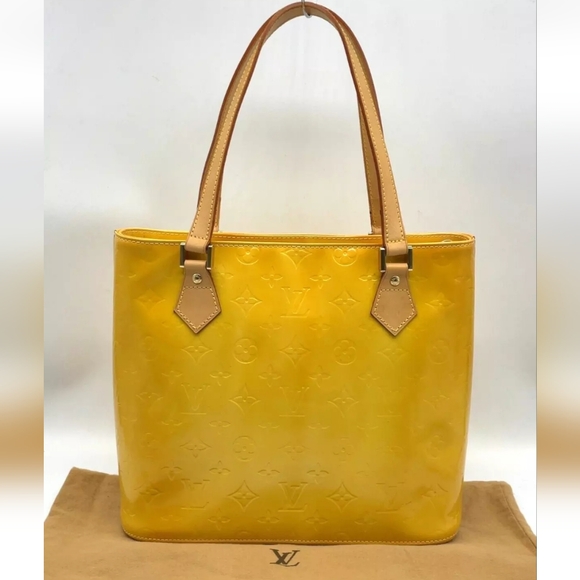 Louis Vuitton | Bags | Authentic Louis Vuitton Vernis Yellow Houston ...